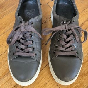 J Slides | Shoes | J Slide Gray Leather Platform Sneaker | Poshmark